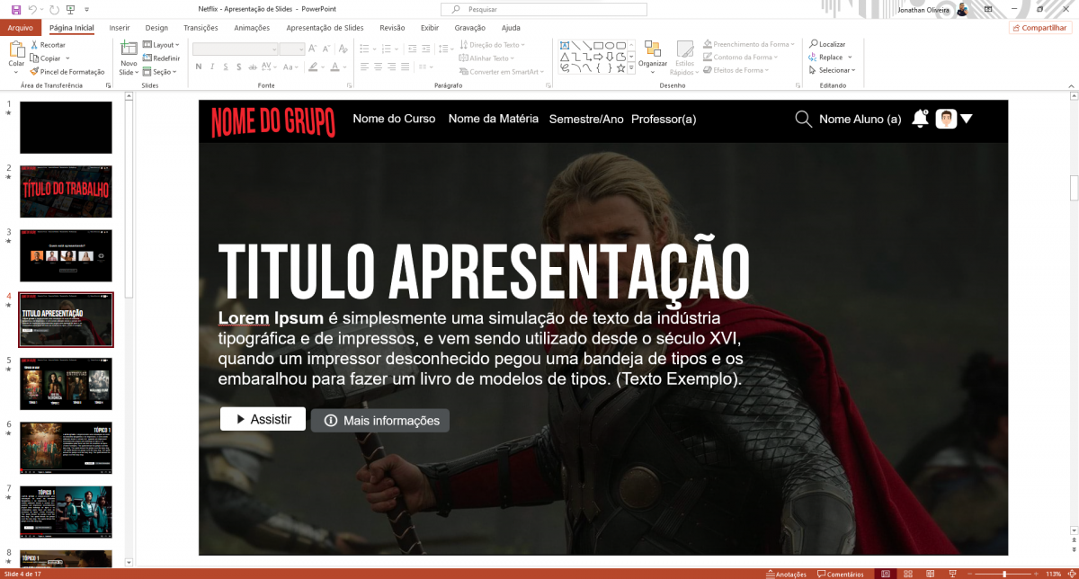 Netflix - Apresentação de Slides - Powerpoint - Temas Powerpoint