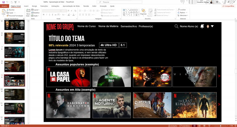 Netflix - Apresentação de Slides - Powerpoint - Temas Powerpoint